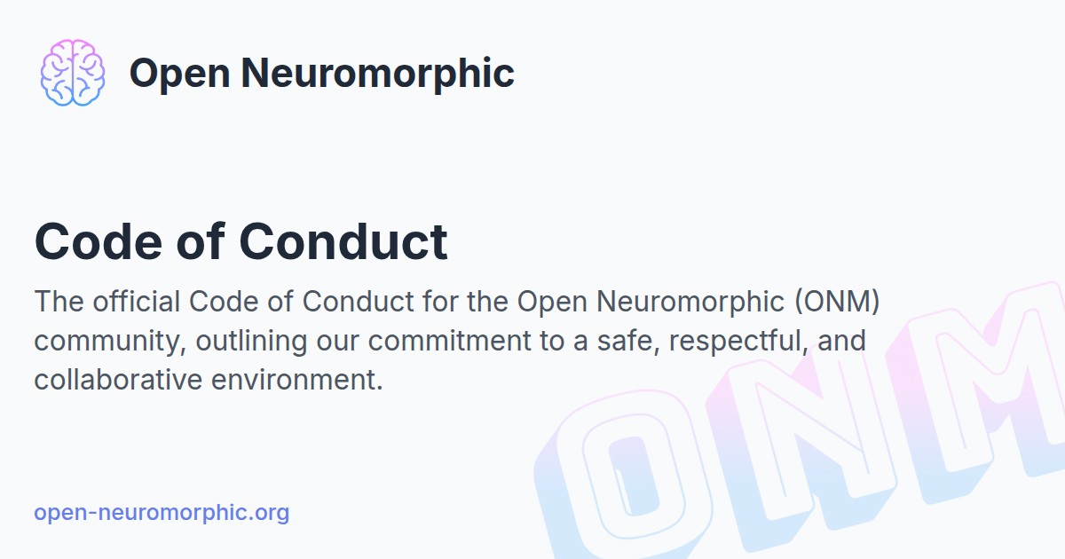 Code of Conduct - Open Neuromorphic