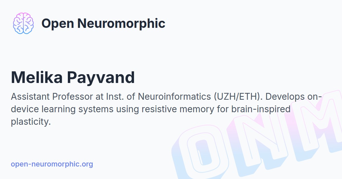 Melika Payvand - Open Neuromorphic