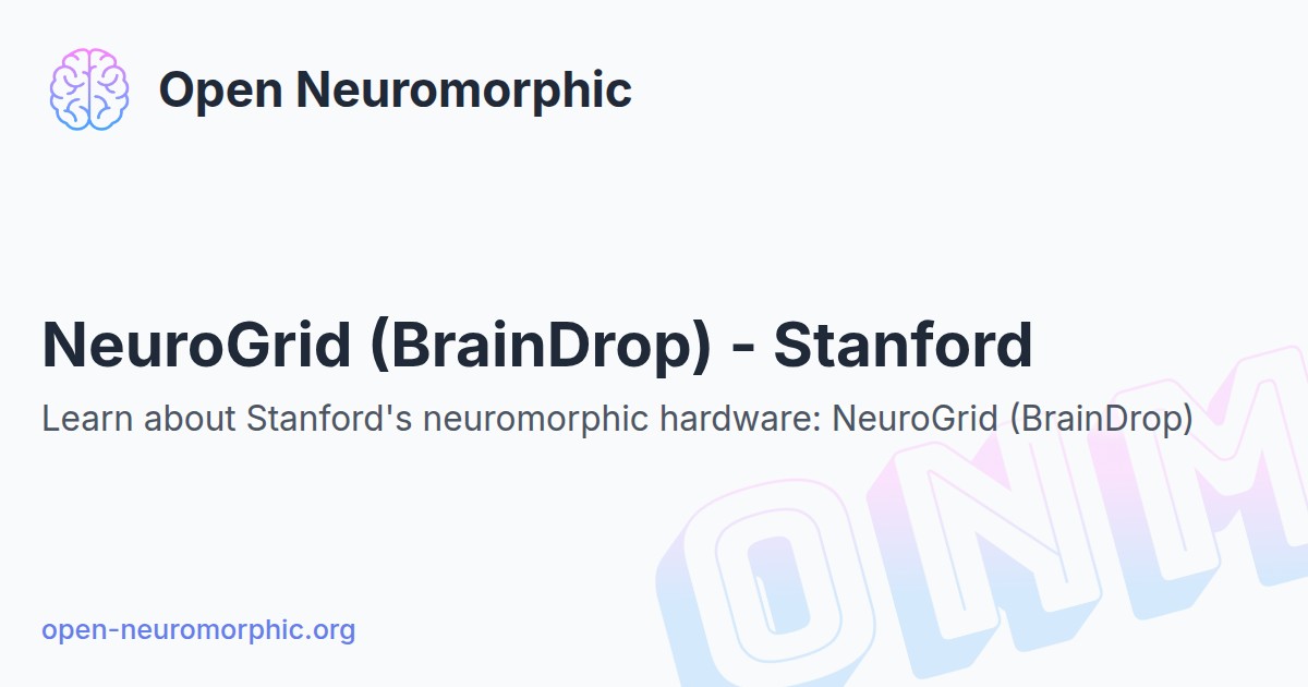 A Look at NeuroGrid (BrainDrop) - Stanford - Neuromorphic Chip - Open ...
