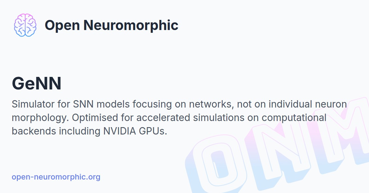 GeNN - Open Neuromorphic
