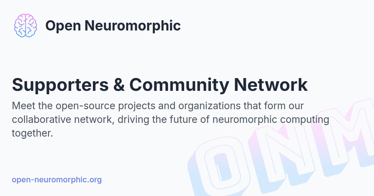 Supporters & Community Network - Open Neuromorphic