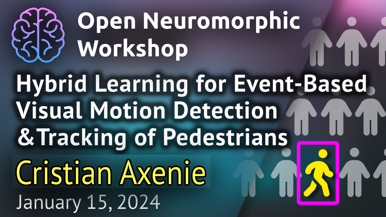 Hybrid Learning For Event Based Visual Motion Detection And Tracking Of